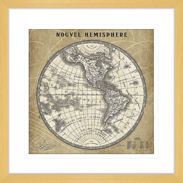 French World Map #02 - Mint Art Co