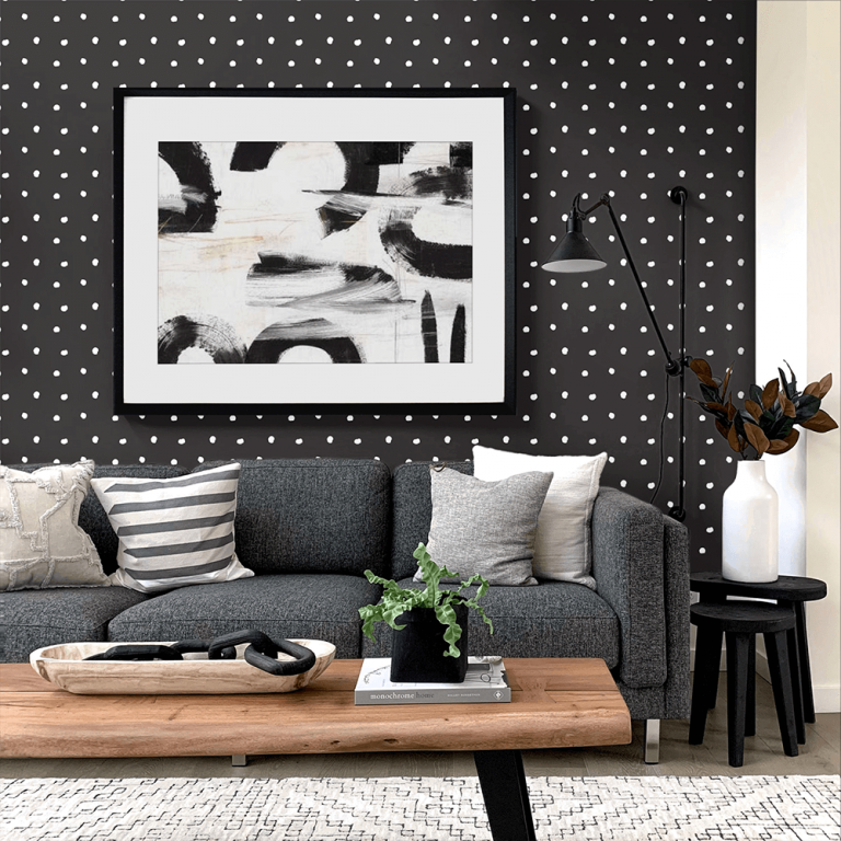 Splotch Inverted – Jet – Wallpaper - Mint Art Co