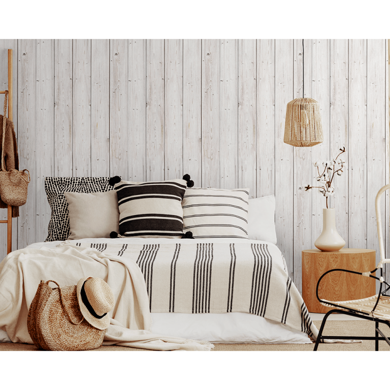 Light Whitewashed Timber - Wallpaper - Mint Art Co