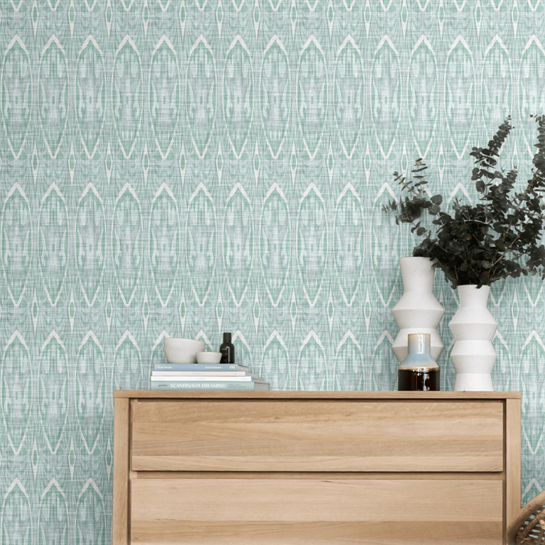 Serengeti Geometric – Soft Jade – Wallpaper - Mint Art Co