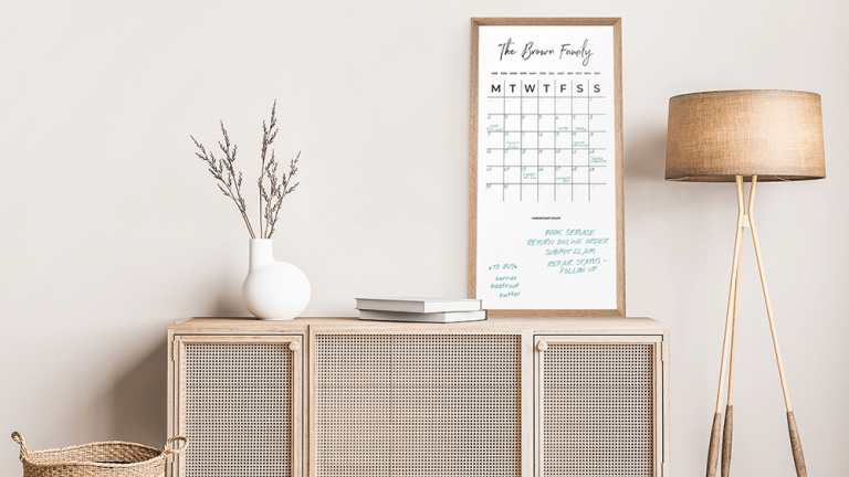 'Essentials' Dry Erase Wall Planner | Monthly Calendar + Notes - Mint ...