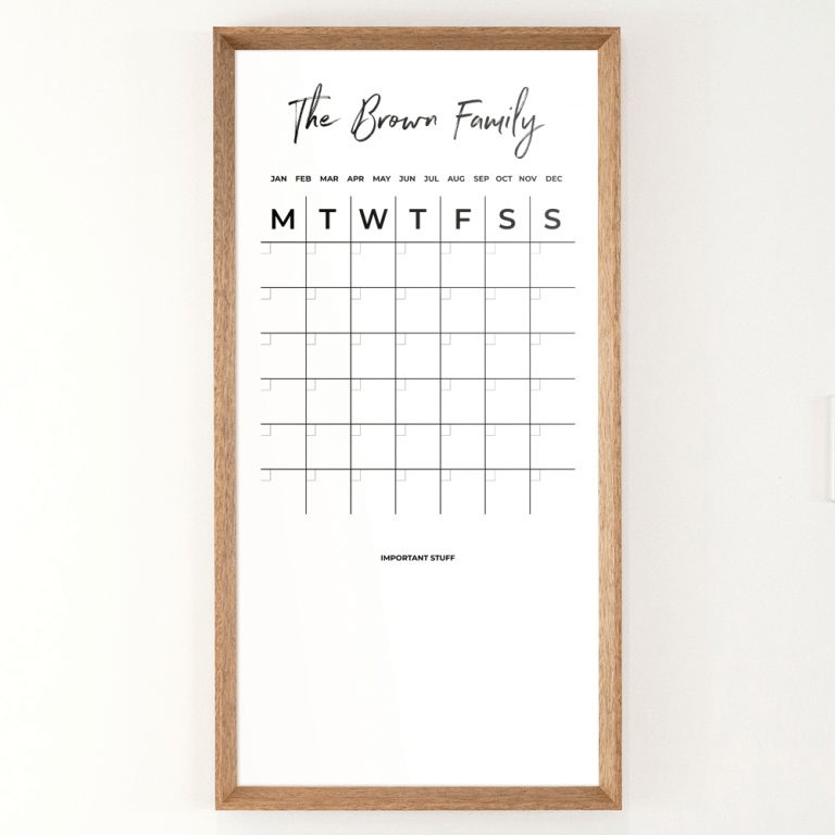 'Essentials' Dry Erase Wall Planner | Monthly Calendar + Notes - Mint ...