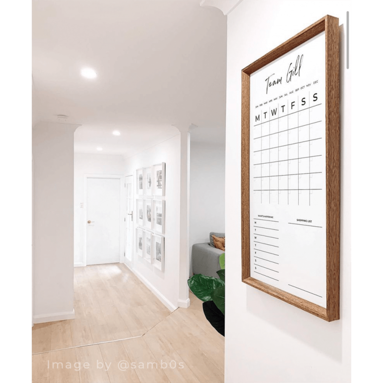 'Zen' Dry Erase Wall Planner | Monthly Calendar + Menu + Notes - Mint ...