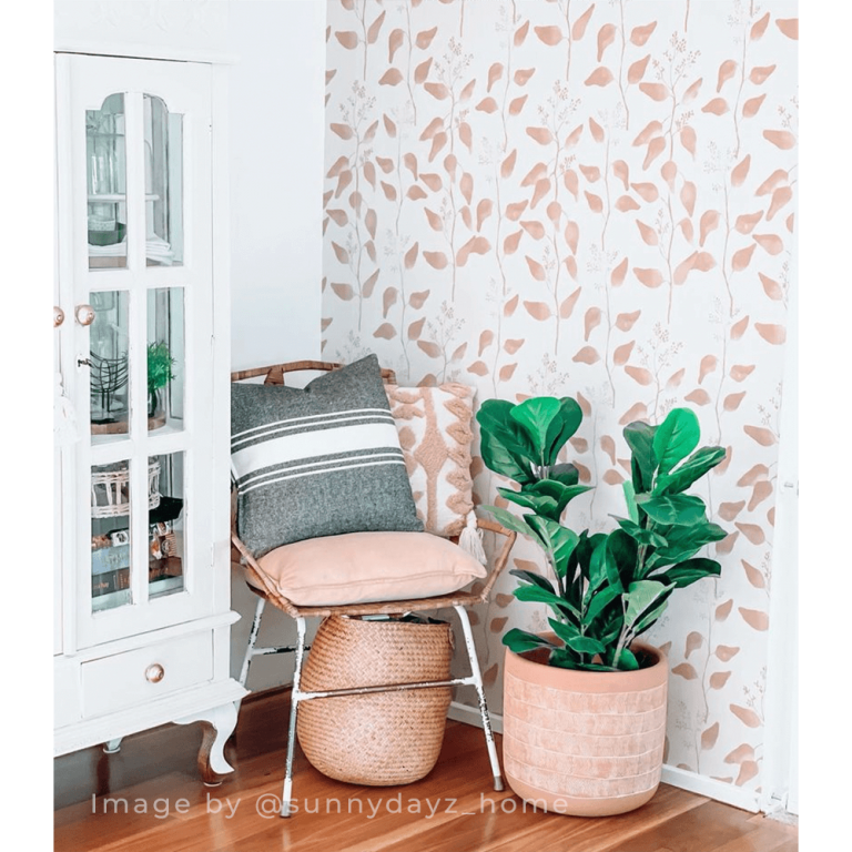 Trailing Gumleaf - Blushing Terracotta - Wallpaper - Mint Art Co